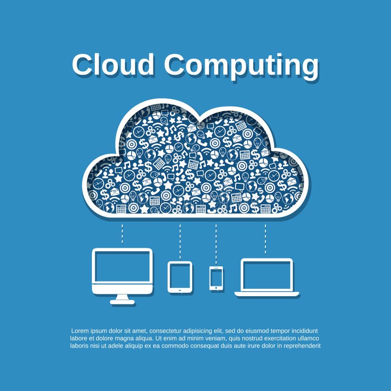 Cloud Computing Banner stock vector. Illustration of horizontal - 54693848