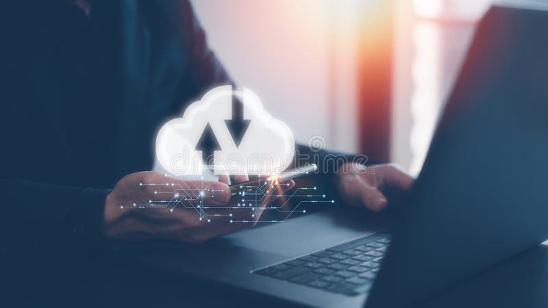 Cloud computing concept stock illustration. Illustration of network ...