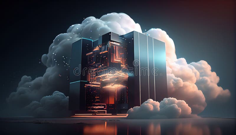 Cloud computing concept stock illustration. Illustration of database ... Cloud computing concept stock illustration. Illustration of database ...