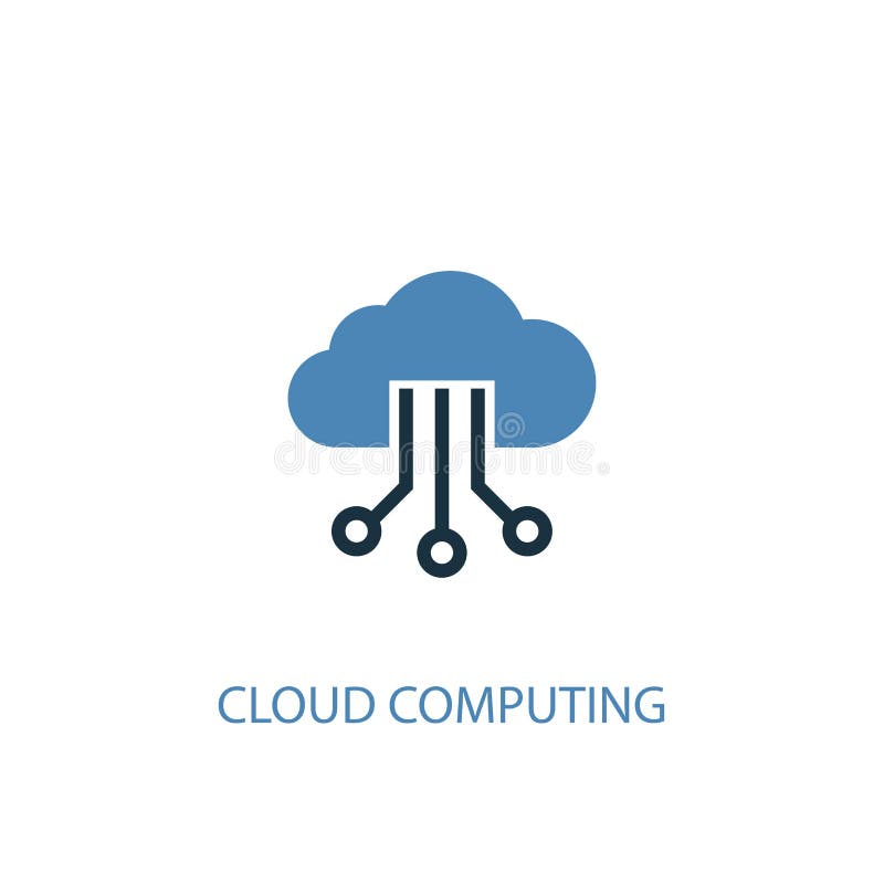 Cloud Computing Concept 2 Colored Icon Stock Vector - Illustration of ...