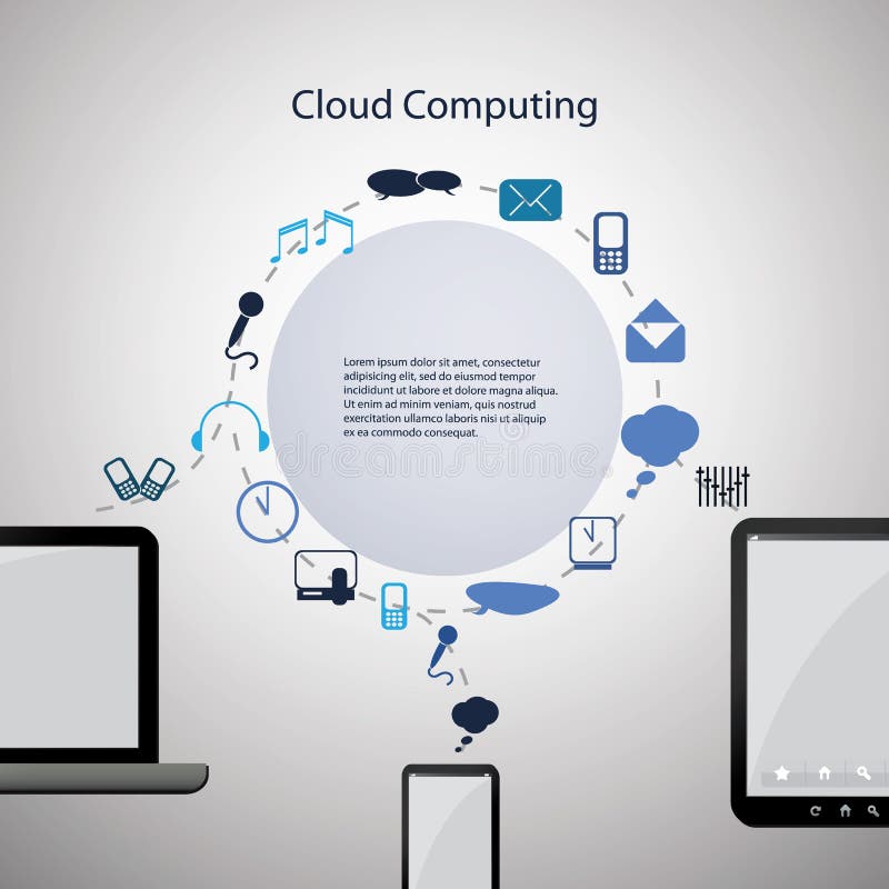 Cloud Computing Concept stock vector. Illustration of data - 48752941