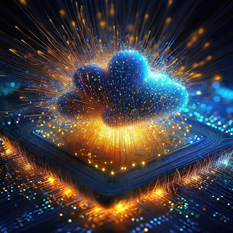 Cloud Computing Concept Communication Network Stock Illustration Illustration Of Concept