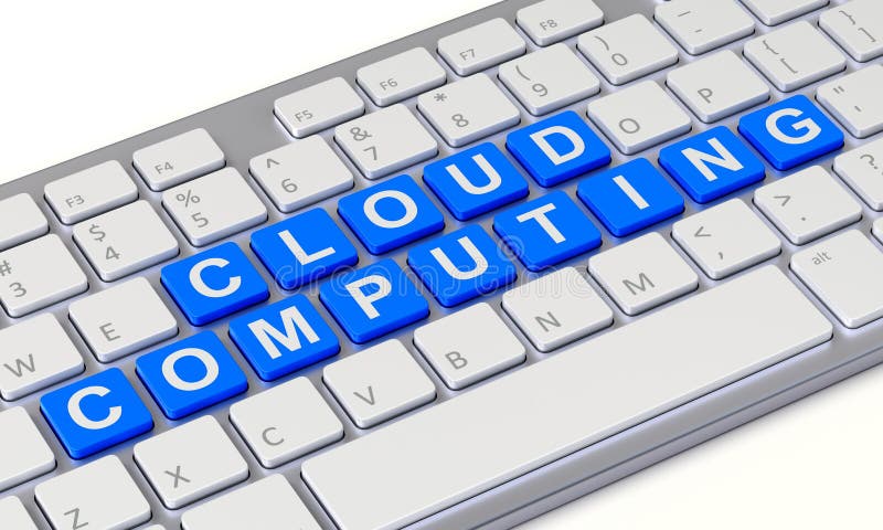 Cloud computing concept stock illustration. Illustration of word ...