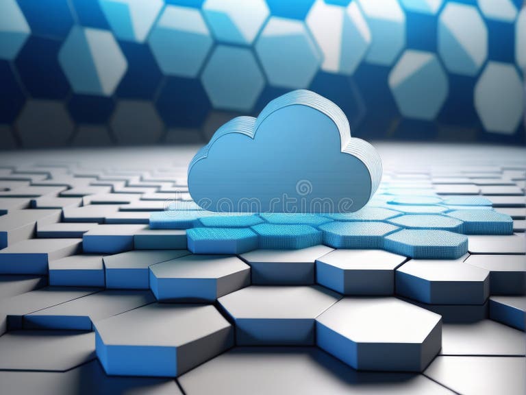 Cloud Computing Concept. Computer Technology Stock Illustration ...