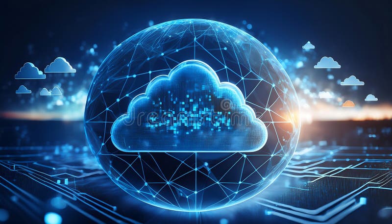 Cloud Computing Concept, Connect Global To Worldwide Internet ...