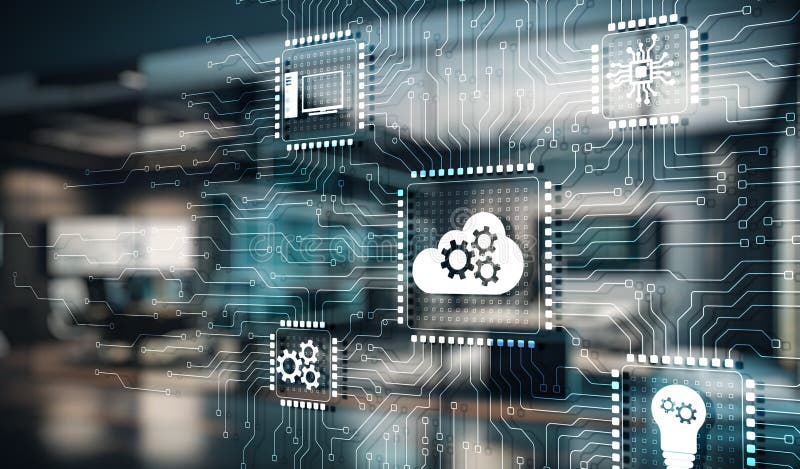 Cloud Computing Concept. Connect To Cloud Stock Illustration ...