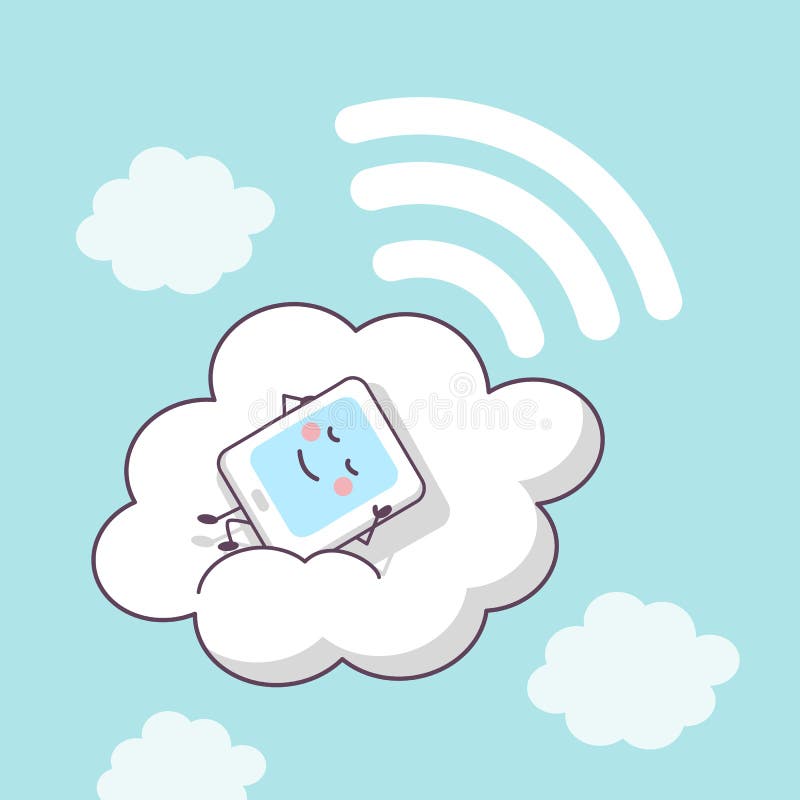 Cloud computing concept stock vector. Illustration of carefree - 67504612