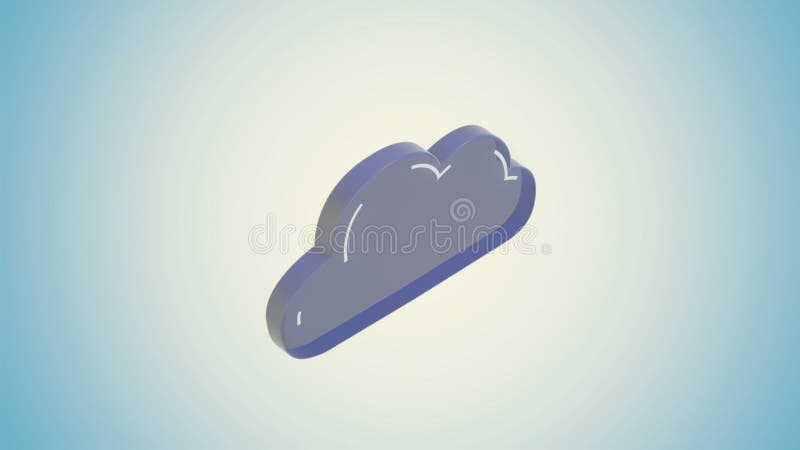 Cloud Computing Concept. 3d Render of Cloud Generating and Processing ...
