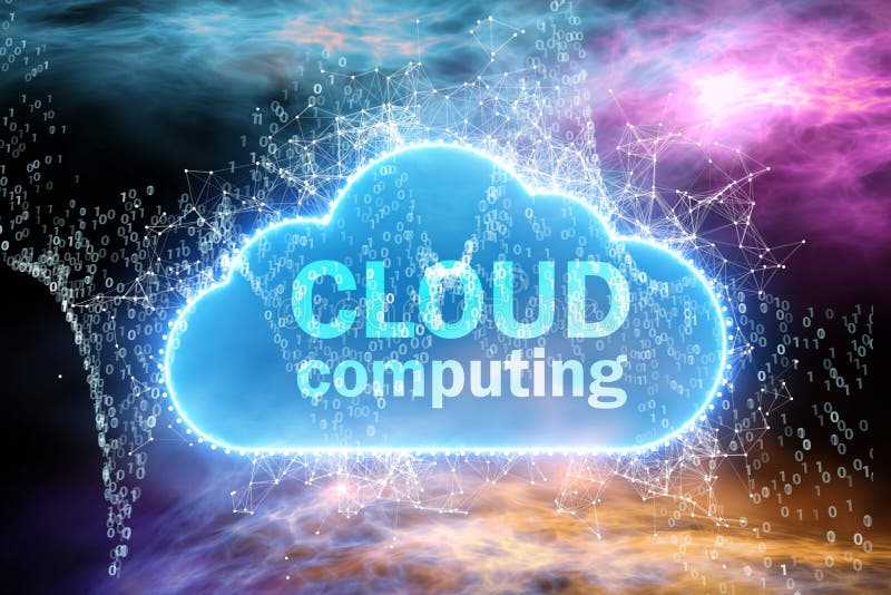 Cloud Computing Concept - 3d Rendering Stock Illustration - Illustration of application ...