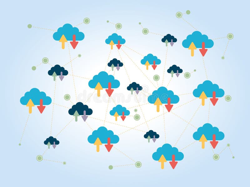 Cloud Computing Concept, Database Connection Stock Vector ... Cloud Computing Concept, Database Connection Stock Vector ...