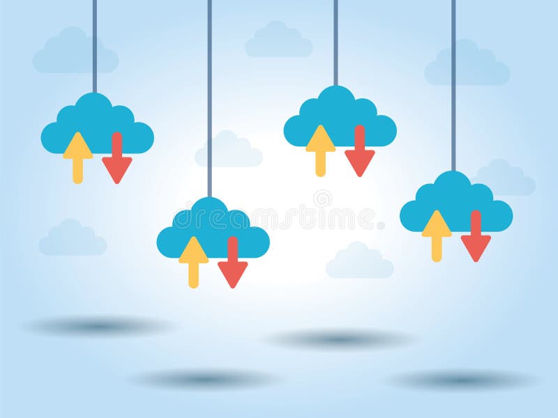 Cloud Computing Concept Database Connection Stock Vector Illustration Of Network Storage
