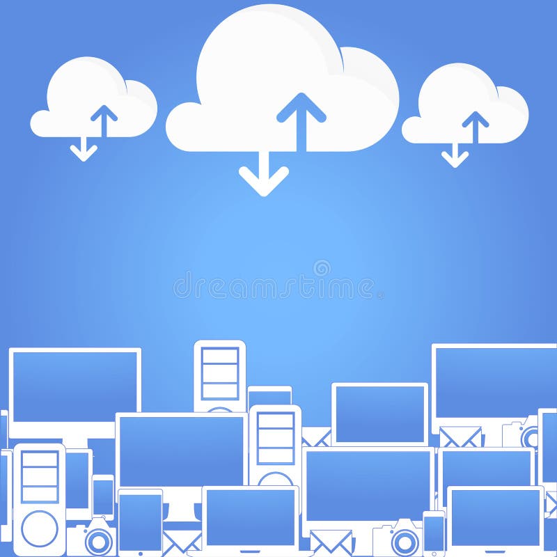 Cloud Computing Concept stock vector. Illustration of client - 89033055