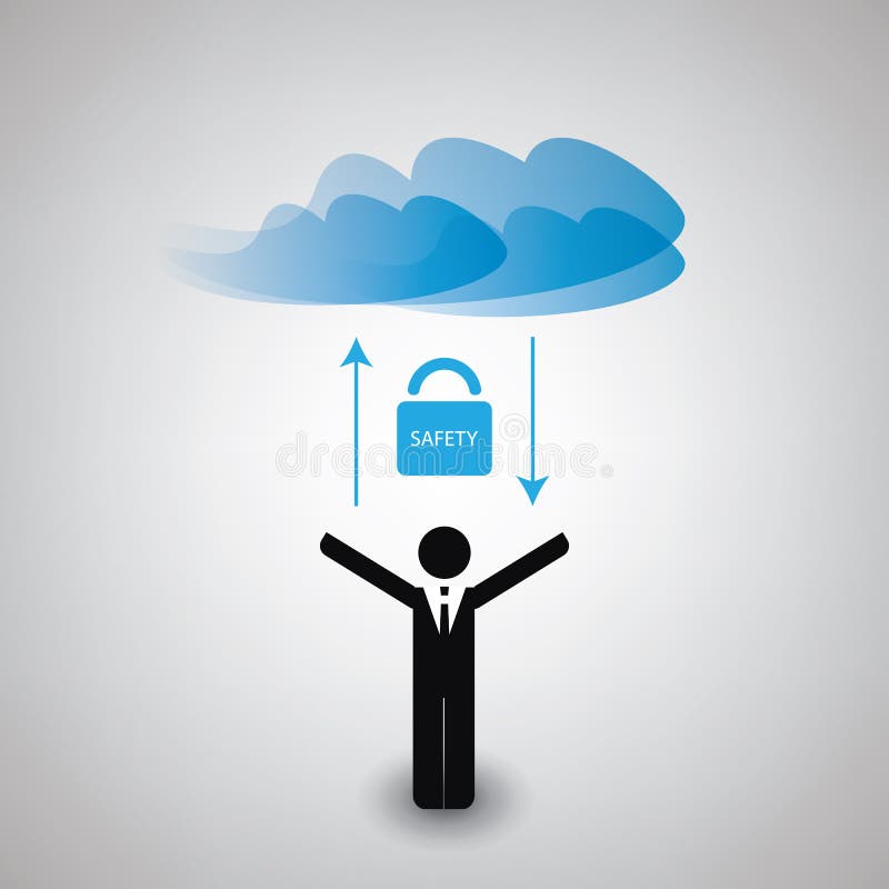 Cloud Computing Concept Design Safety In Synchronizing Stock Vector Illustration Of Chat