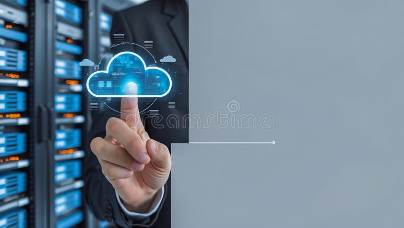 Cloud Computing Concept with Digital Server Technology Stock ...