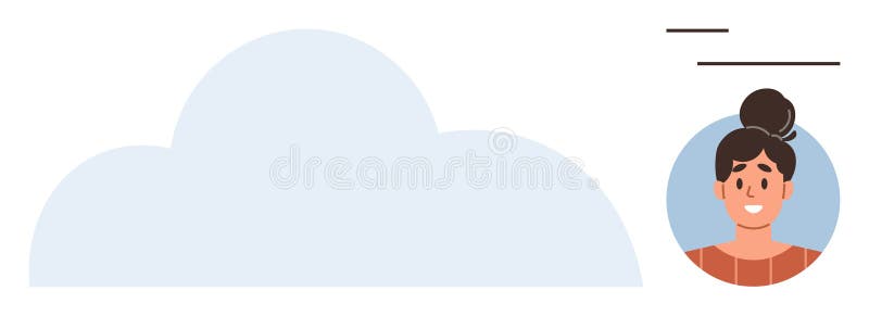 Cloud Computing Concept with Female User Profile and Data ...