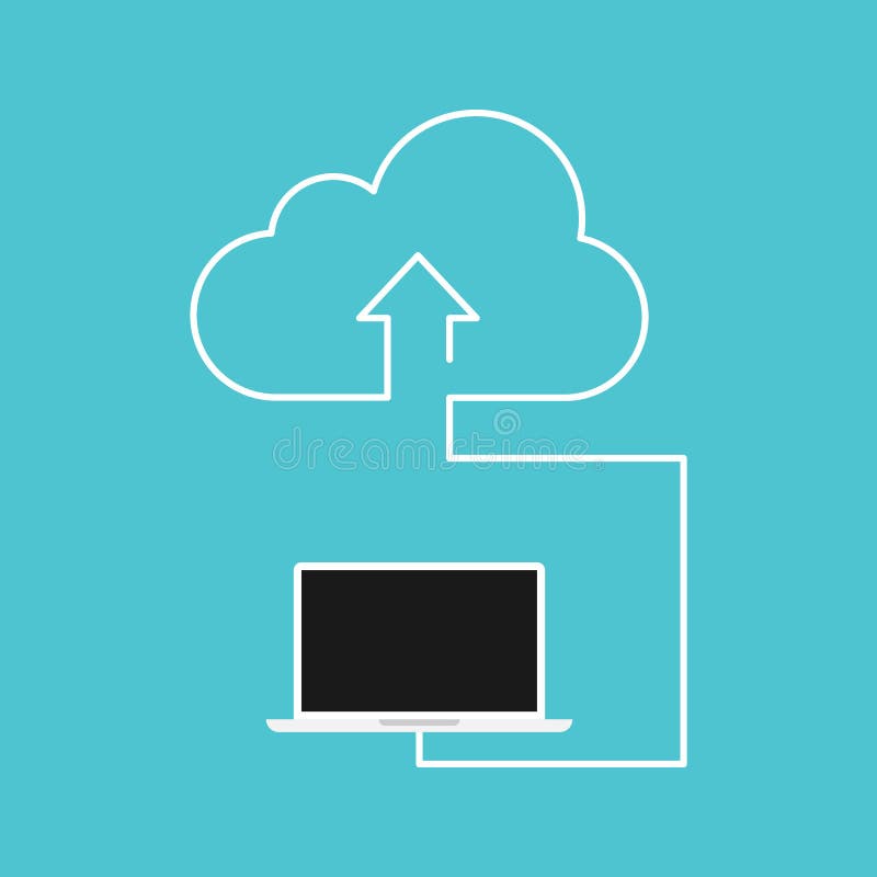 Cloud Computing Concept Flat Design Stock Illustration - Illustration ...