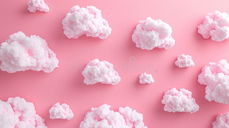 Cloud Computing Concept Frame Border Background with Fluffy Clouds on ...
