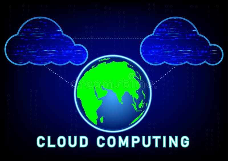 Cloud Computing Concept with Globe Concept Cloud Computing Technology Stock Illustration ...