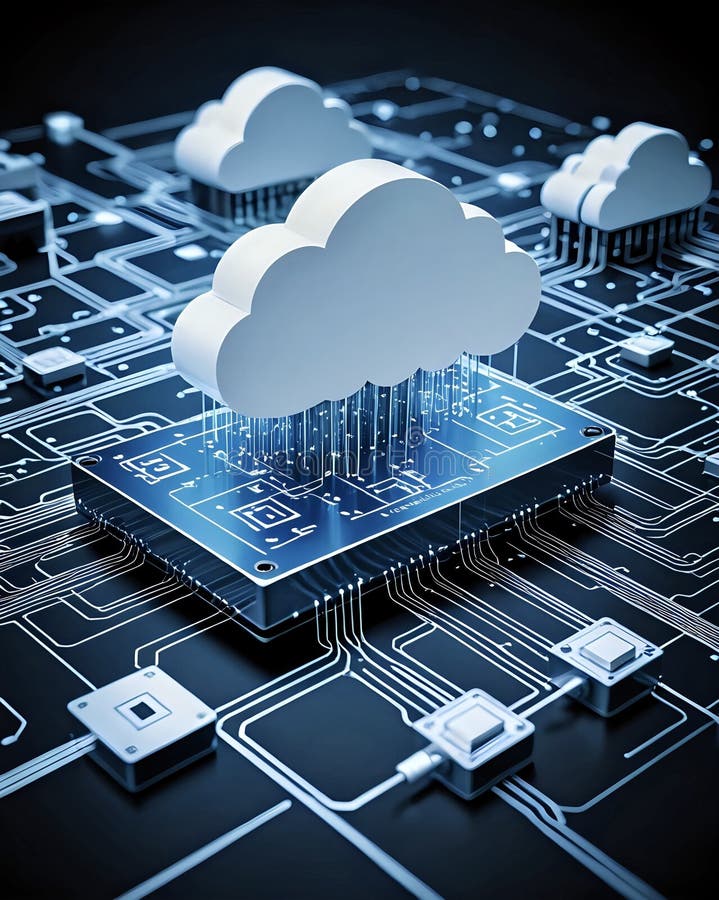Cloud Computing Concept Graphic Design Stock Illustration ...