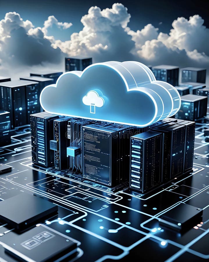 Cloud Computing Concept Graphic Design Stock Illustration ...