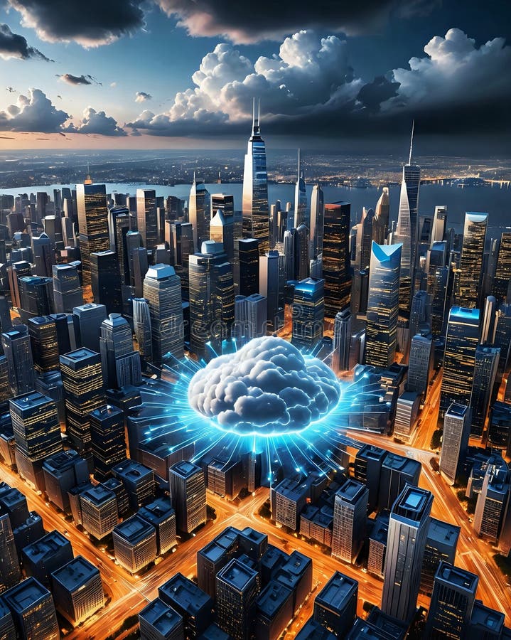 Cloud Computing Concept Graphic Design Stock Illustration ...