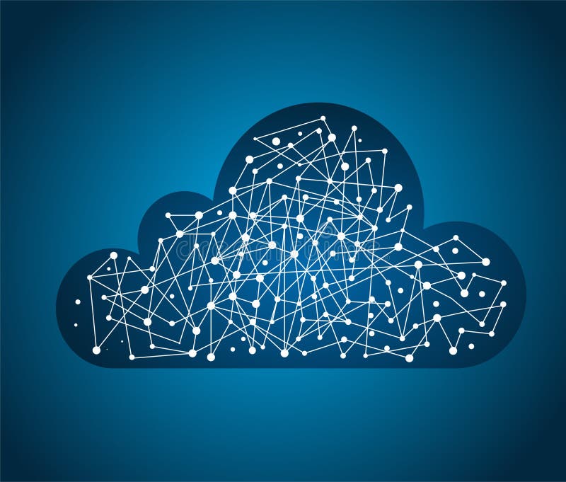 Cloud computing concept stock illustration. Illustration of motion ...