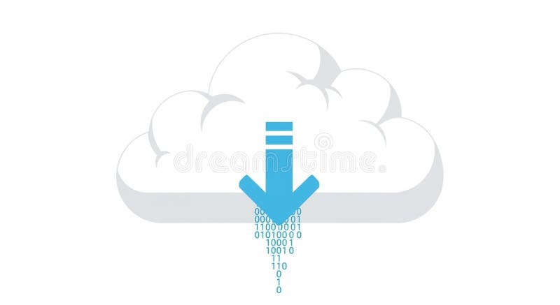 Cloud Computing Concept Illustration Depicting a Stylized White Cloud ...