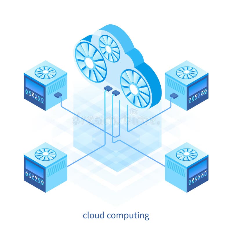 Cloud computing concept 05 stock illustration. Illustration of page ...