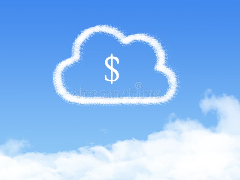 Cloud Computing Concept.Make Money Cloud Shape Stock Illustration ...