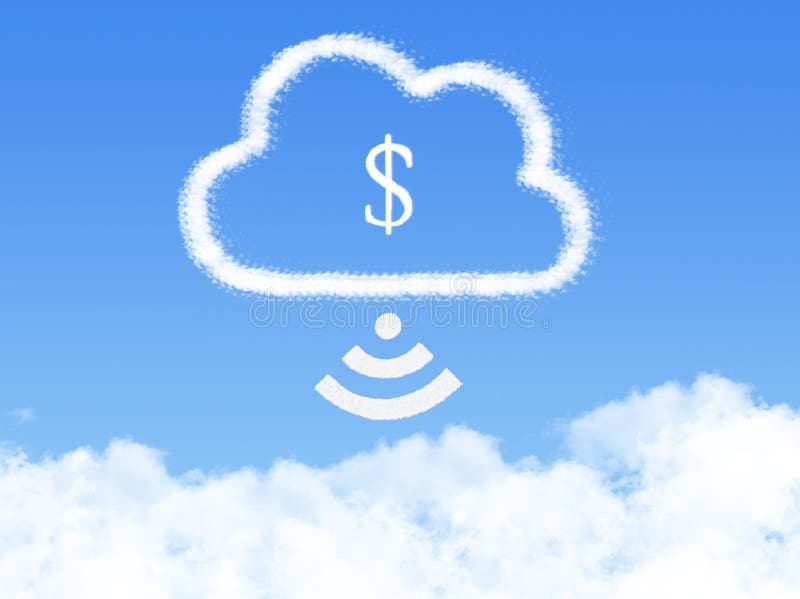 Cloud Computing Concept.Make Money Cloud Shape Stock Illustration - Illustration of computer ...
