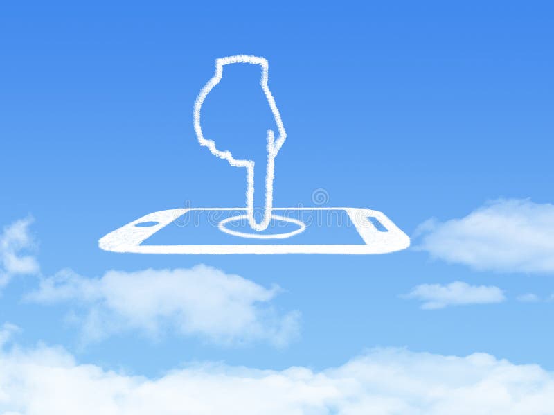 Cloud Computing Concept.mobile Phone Click Cloud Shape Stock ...