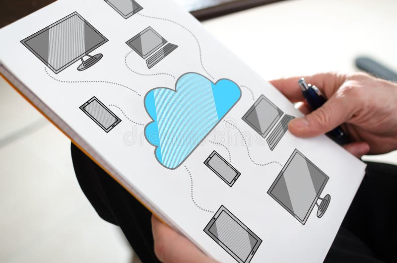 Cloud computing stock image. Image of diagram, internet - 32356909