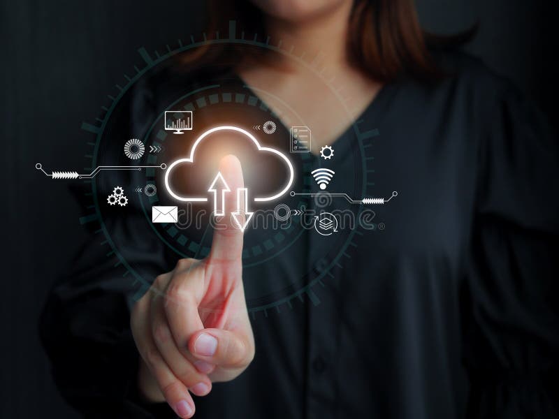 Cloud computing concept stock photo. Image of conceptual - 256121844