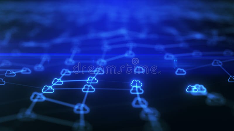 Cloud Computing Concept with Plexus Stock Video - Video of abstract ...