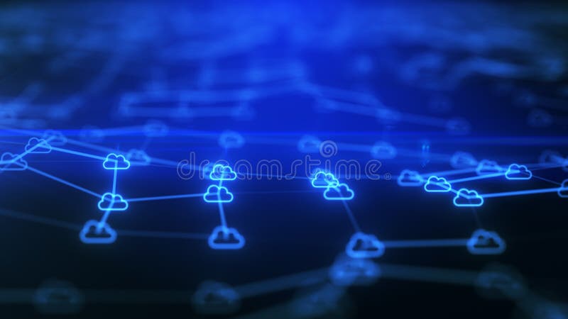Cloud Computing Concept with Plexus Stock Illustration - Illustration ...