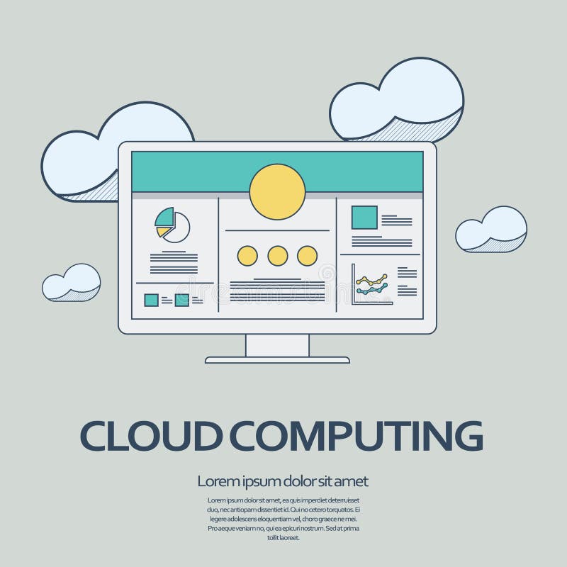 Cloud Computing Concept Presentation Vector Stock Vector - Illustration of icons, business: 61320662