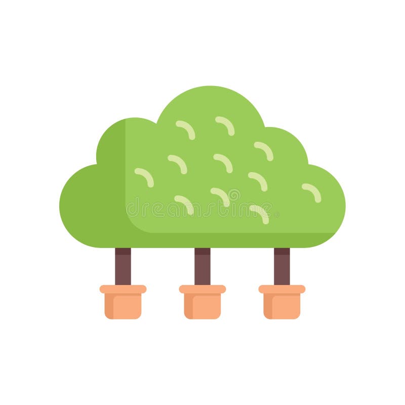 Cloud Computing Concept with Tree Growing in Flower Pots Stock ...