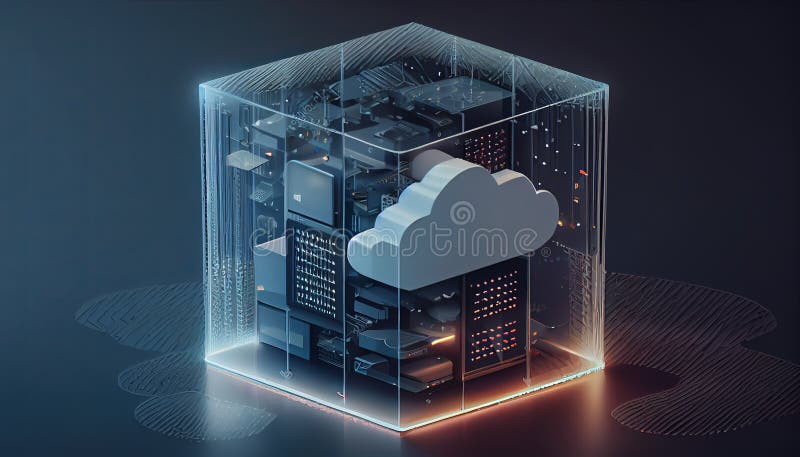 Cloud computing concept stock illustration. Illustration of ...