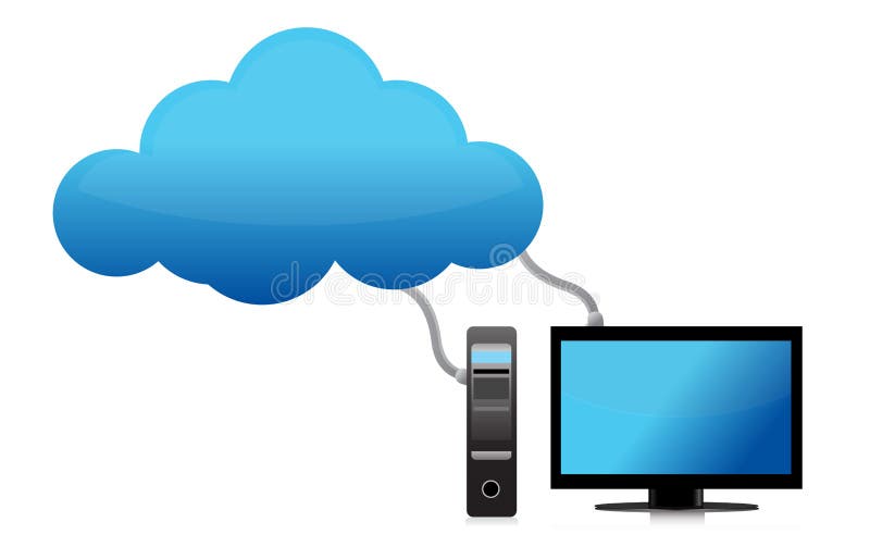 Cloud Computing Concept Severs Stock Illustration - Illustration of ...