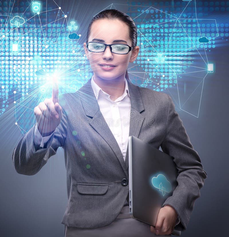 Cloud Computing Concept in Technology Collage Stock Image - Image of ...