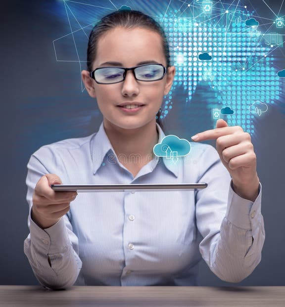 Cloud Computing Concept in Technology Collage Stock Image - Image of ...