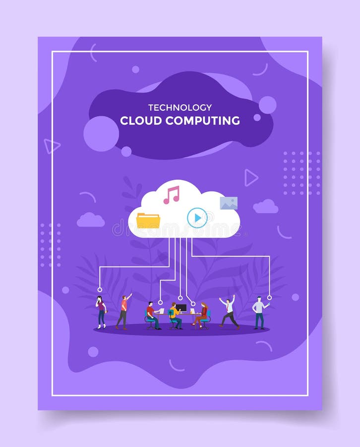 Cloud Computing Concept for Template of Banners, Flyer, Books Cover ...