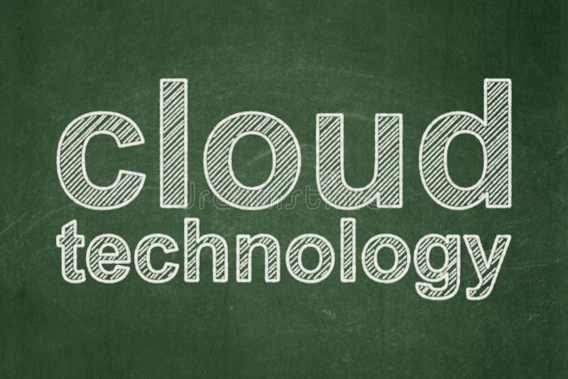 Cloud Computing Concept: Cloud Technology on Chalkboard Background ...