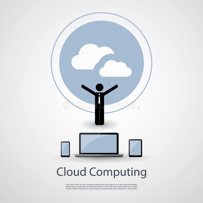 Cloud Computing Concept stock vector. Illustration of computer - 35210122