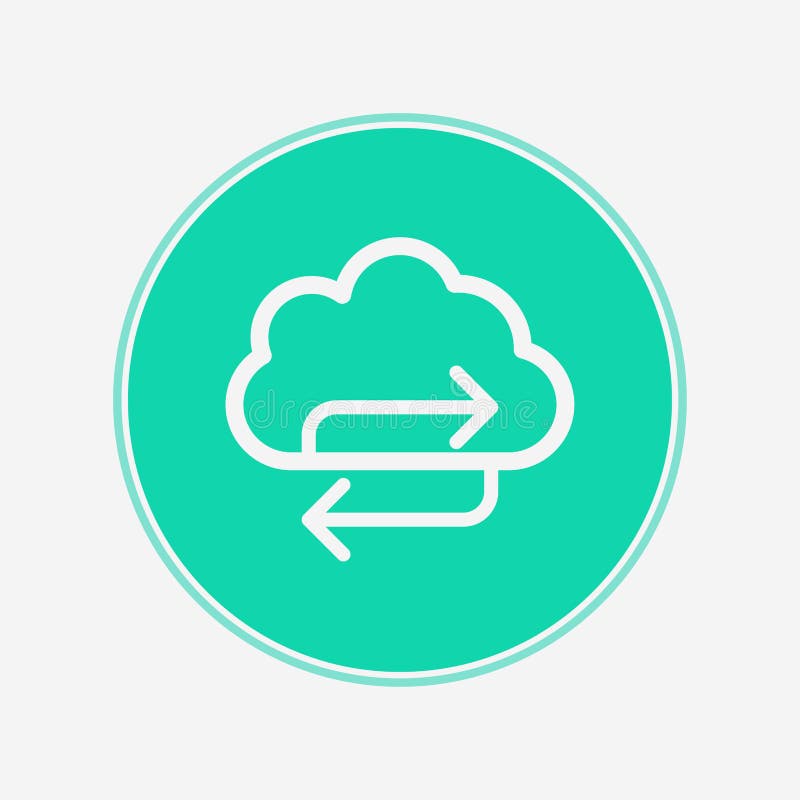 Cloud Computing Concept Vector Icon Sign Symbol Stock Vector - Illustration of data, concept ...