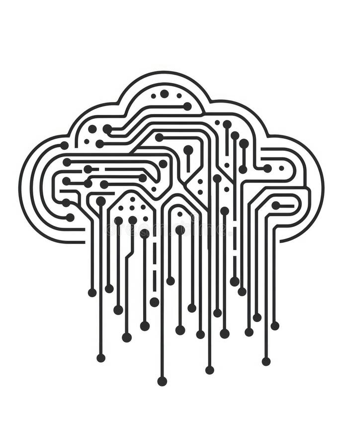 Cloud Computing Concept stock illustration. Illustration of mind ...