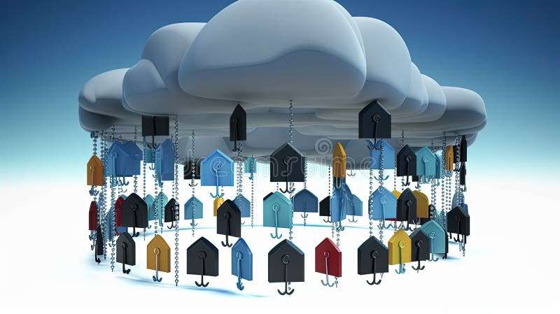 Cloud Computing Concept. Virus, Spam Protection Generative Ai Stock ...