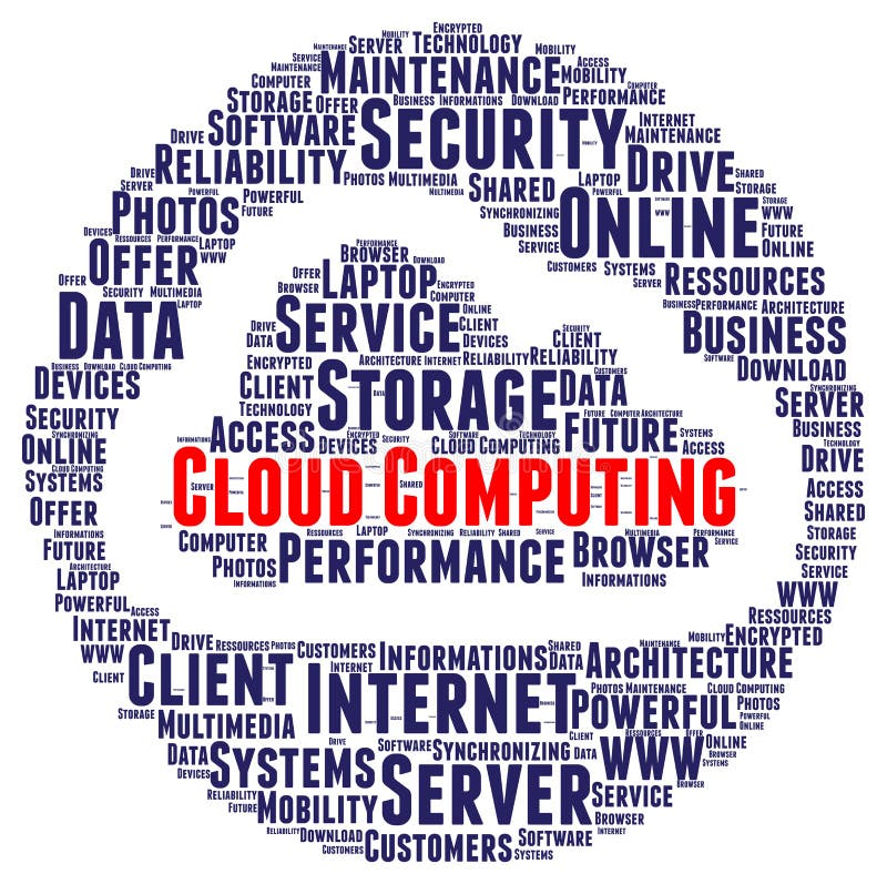 Cloud computing concept stock illustration. Illustration of laptop ...