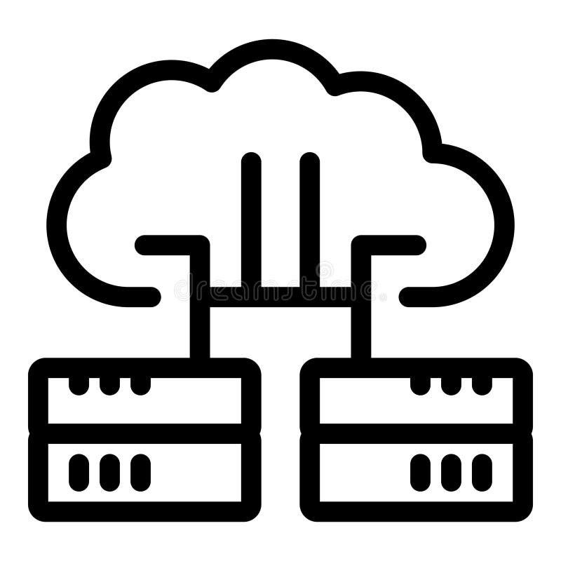 Cloud Computing Connecting Two Database Servers with Data Sharing Stock ...