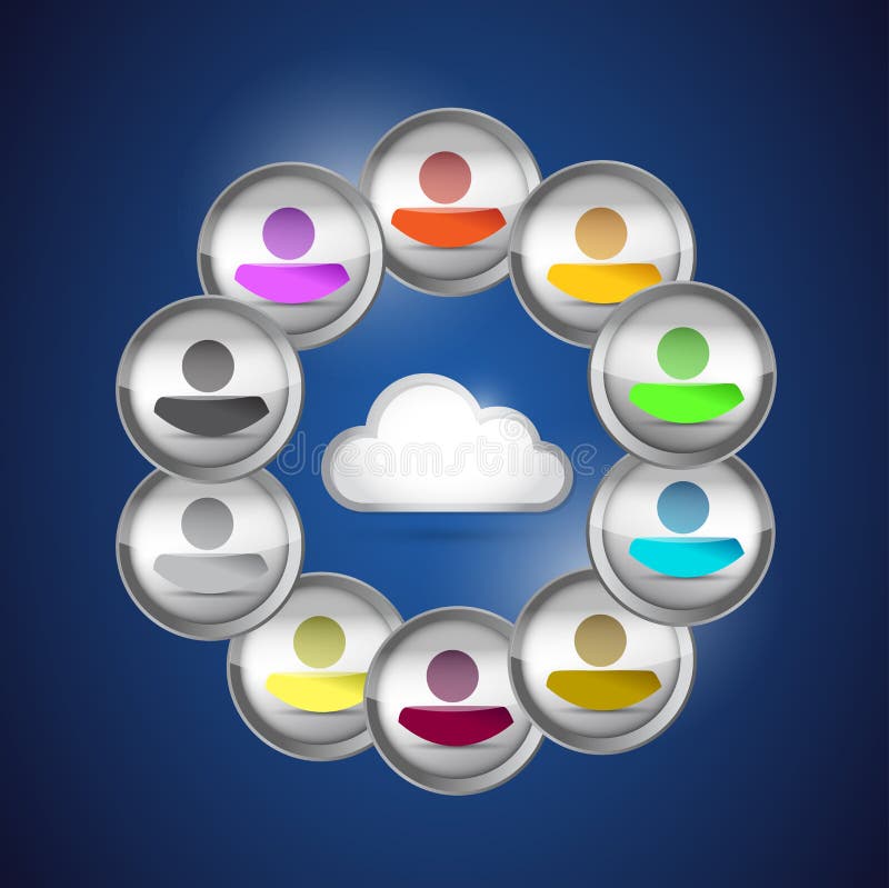 Cloud Computing Connection Concept Illustration. Stock Illustration ...